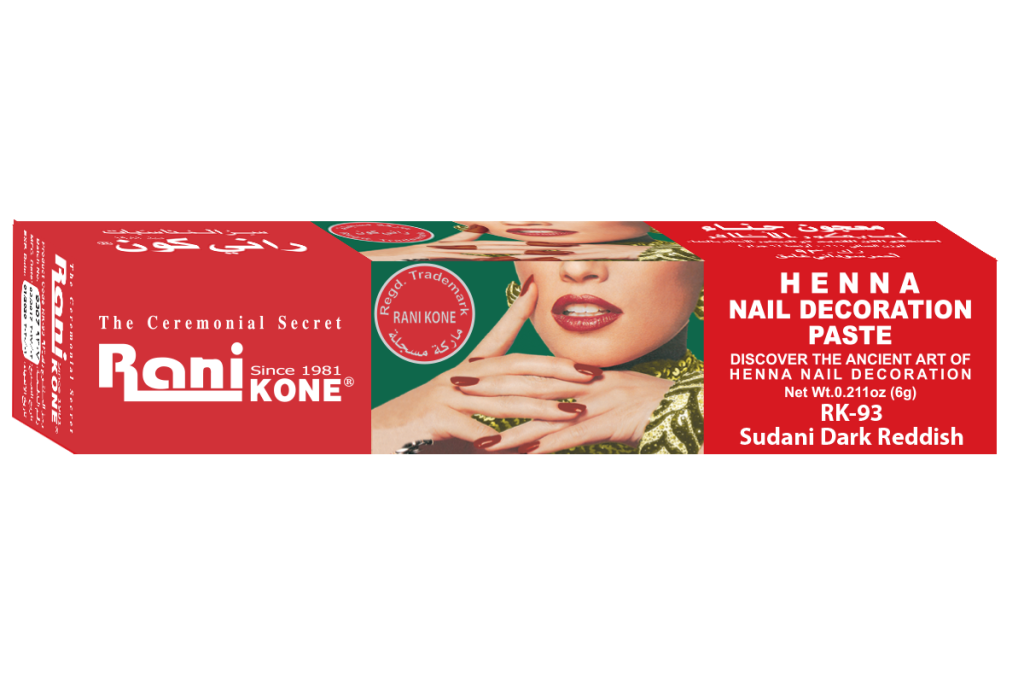 RANI KONE HENNA NAIL DECORATION PASTE – SUDANI DARK REDDISH | – Rani ...